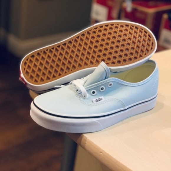 Vans | Shoes | Vans Authentic Baby Blue True White Skate Shoes | Poshmark